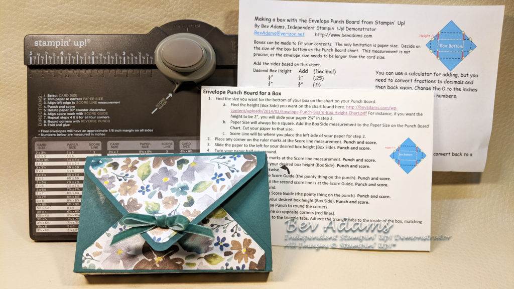 Envelope Punch Board Box
