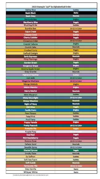 20-21 Colors in Alphabetical Snip